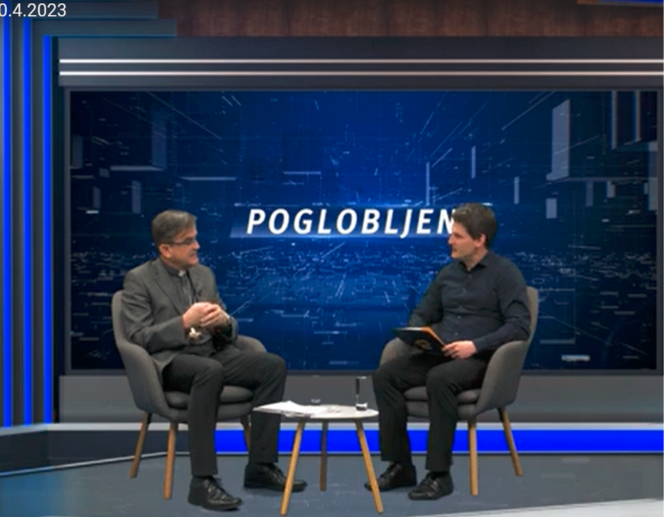 Škof Maksimilijan v oddaji Poglobljeno, TV Celje, 10.4.2023 – Škofija Celje